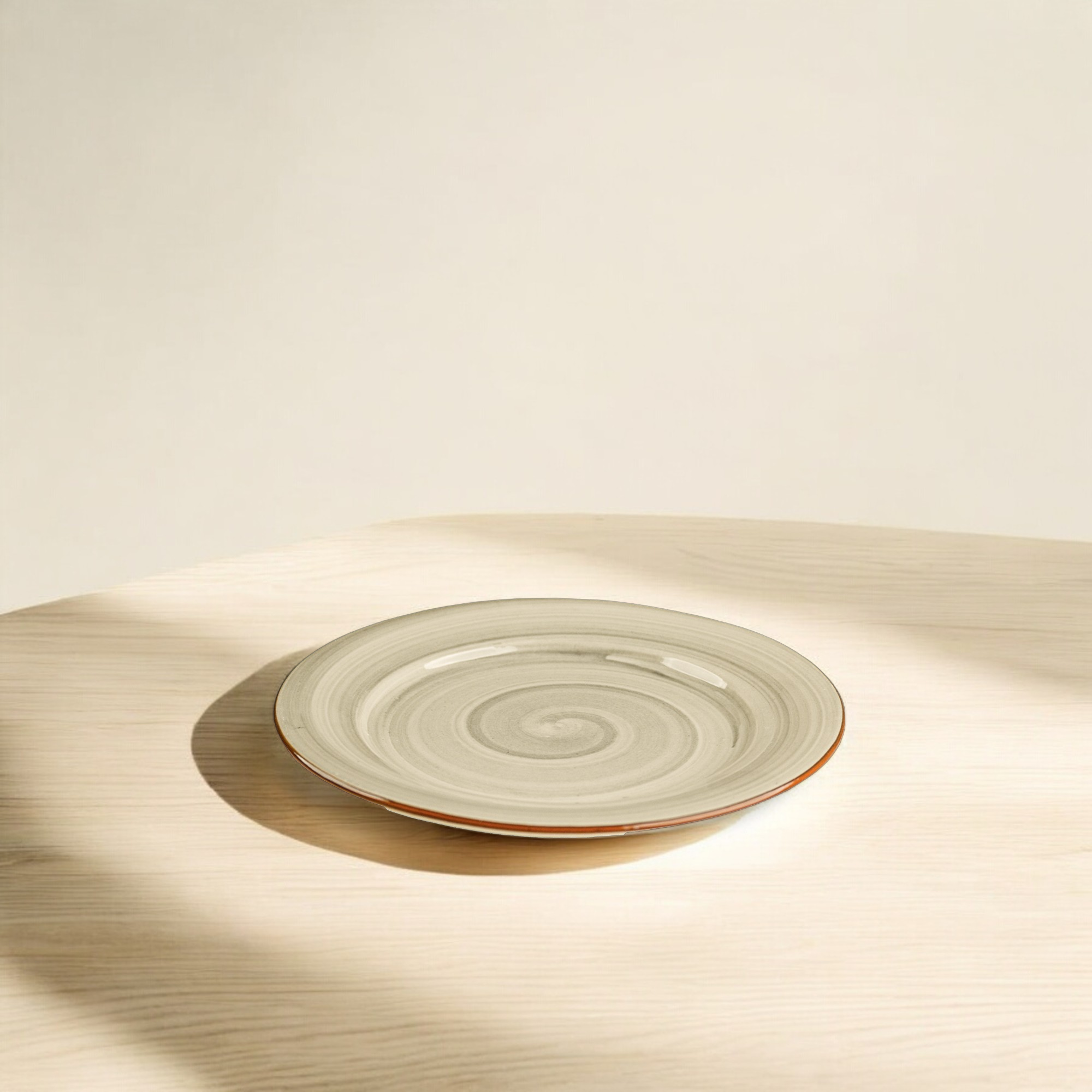 8" Flat Plate with Rim ( Grey Colorline ) – Classic Ceramics